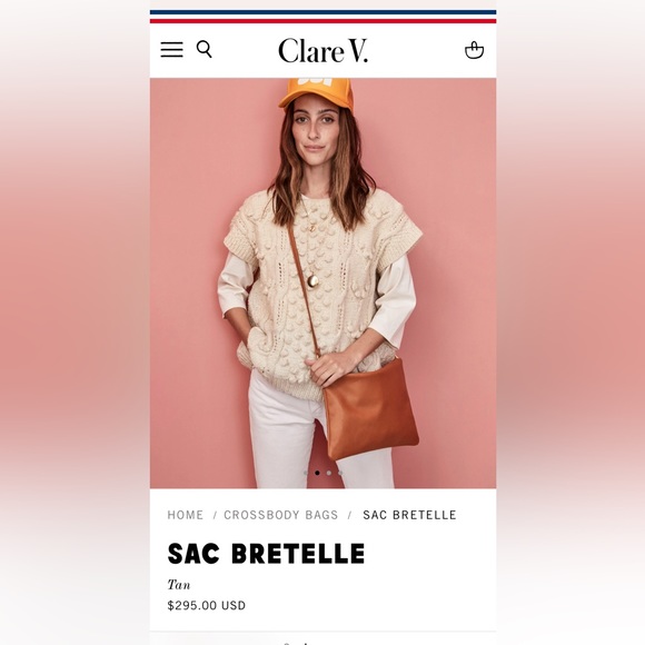 Clare V | Bags | Clare V Leather Sac Bretelle Crossbody In Tan Great ...